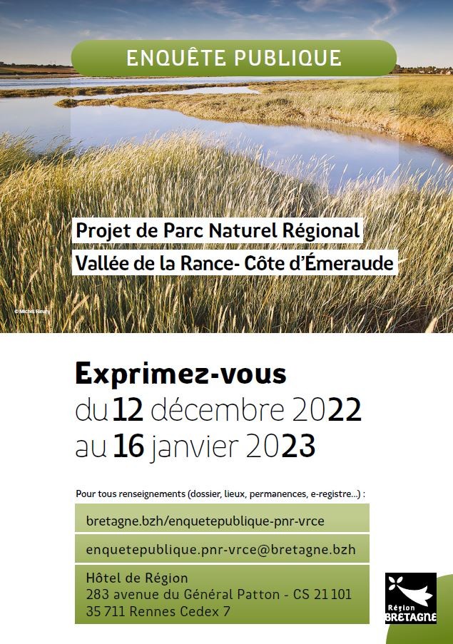 ENQUÊTE PUBLIQUE - PROJET DE PARC NATUREL REGIONAL - Actualités | Mairie de Taden | Site Officiel