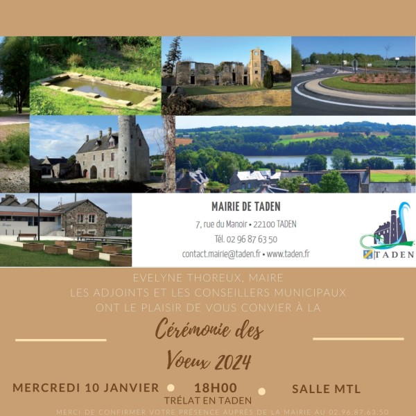 CEREMONIE DES VOEUX - Actualités | Mairie de Taden | Site Officiel
